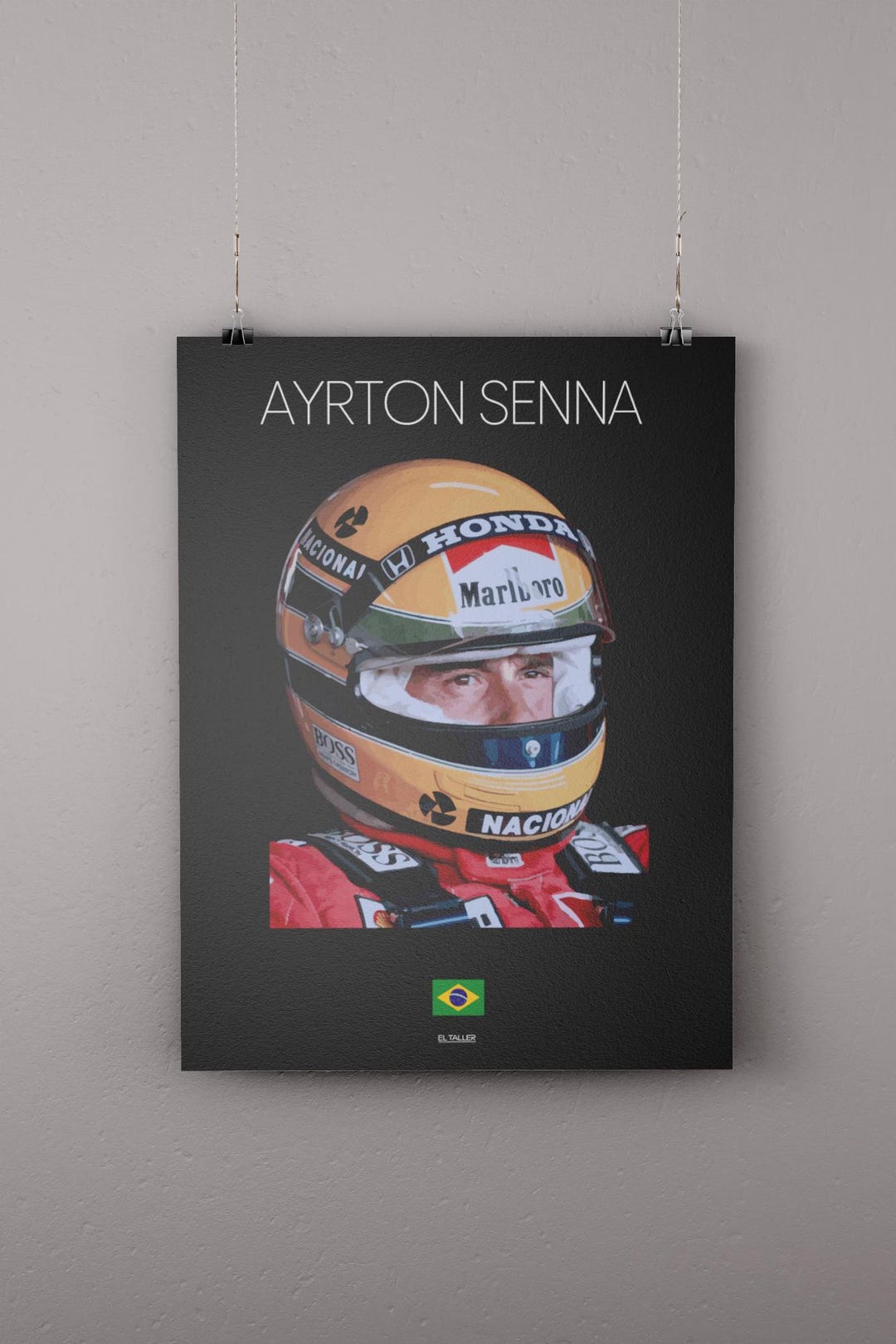 Ayrton Senna Poster – F1 Legend Wall Art – Digital Download Racing ...