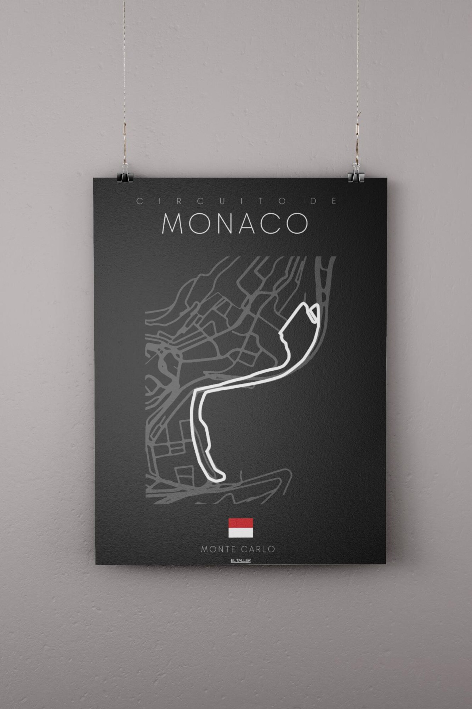 Monaco Grand Prix Circuit Poster – Monte Carlo Track Wall Art – F1 ...