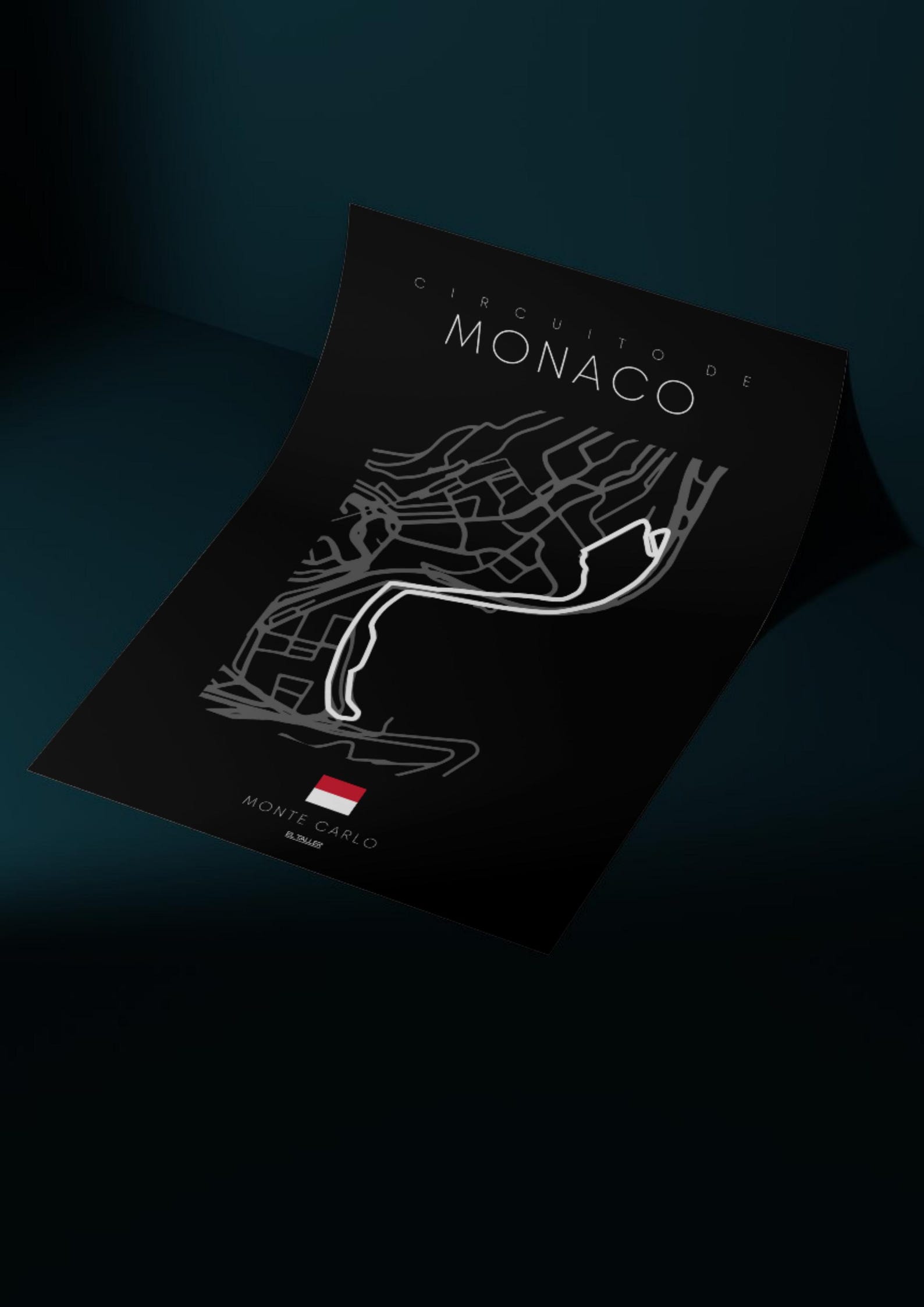 Monaco Grand Prix Circuit Poster – Monte Carlo Track Wall Art – F1 ...