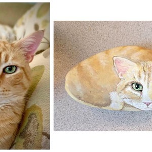 Commissioned 3D Cat Rocks - Painted With Acrylics - Personalized - Etsy