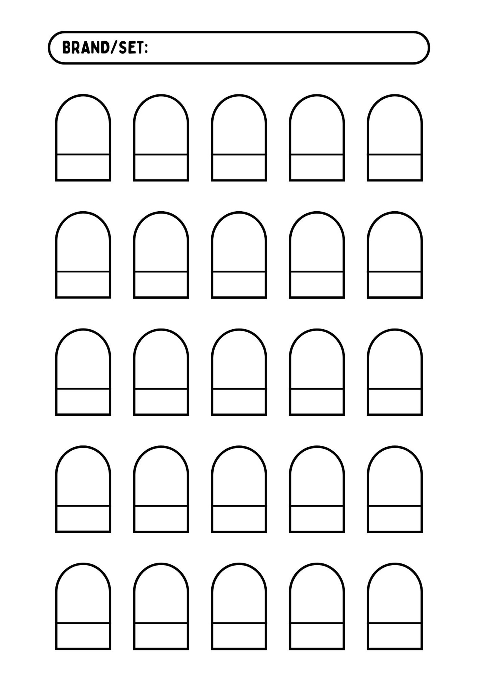 Printable Coloring Swatch Charts | Minimal Style | 6 Pages | A4 ...