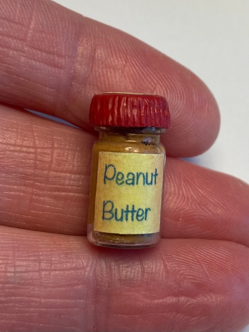 Miniature Peanut Butter Jar That Opens and Closes for Various Display ...