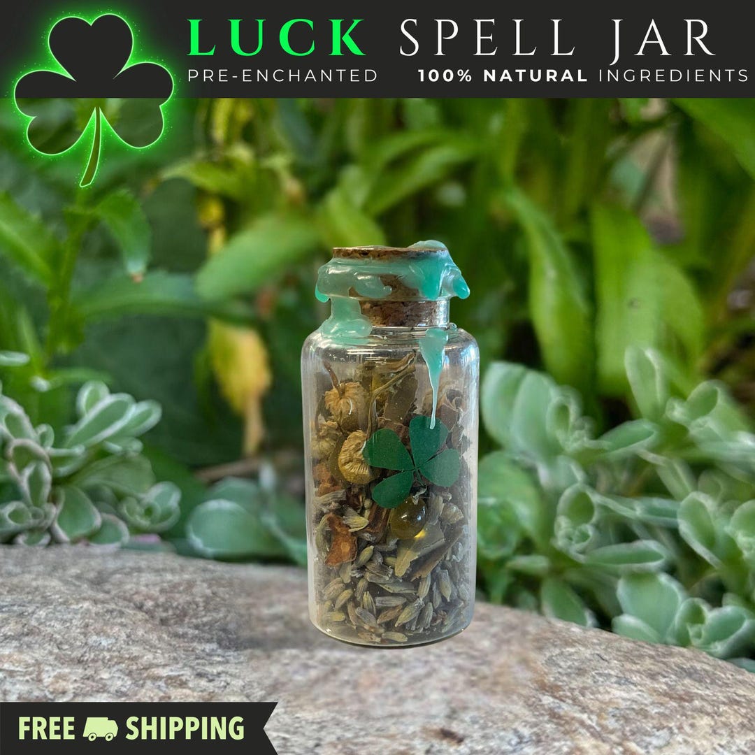 Spell Jar Luck - Enchanted Spells Jar - Handmade, Powerful, Positive ...