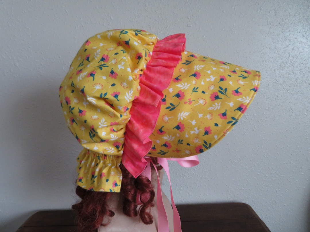Pioneer Trek Bonnet, Prairie, Victorian, Civil War Bonnet, Sunbonnet ...
