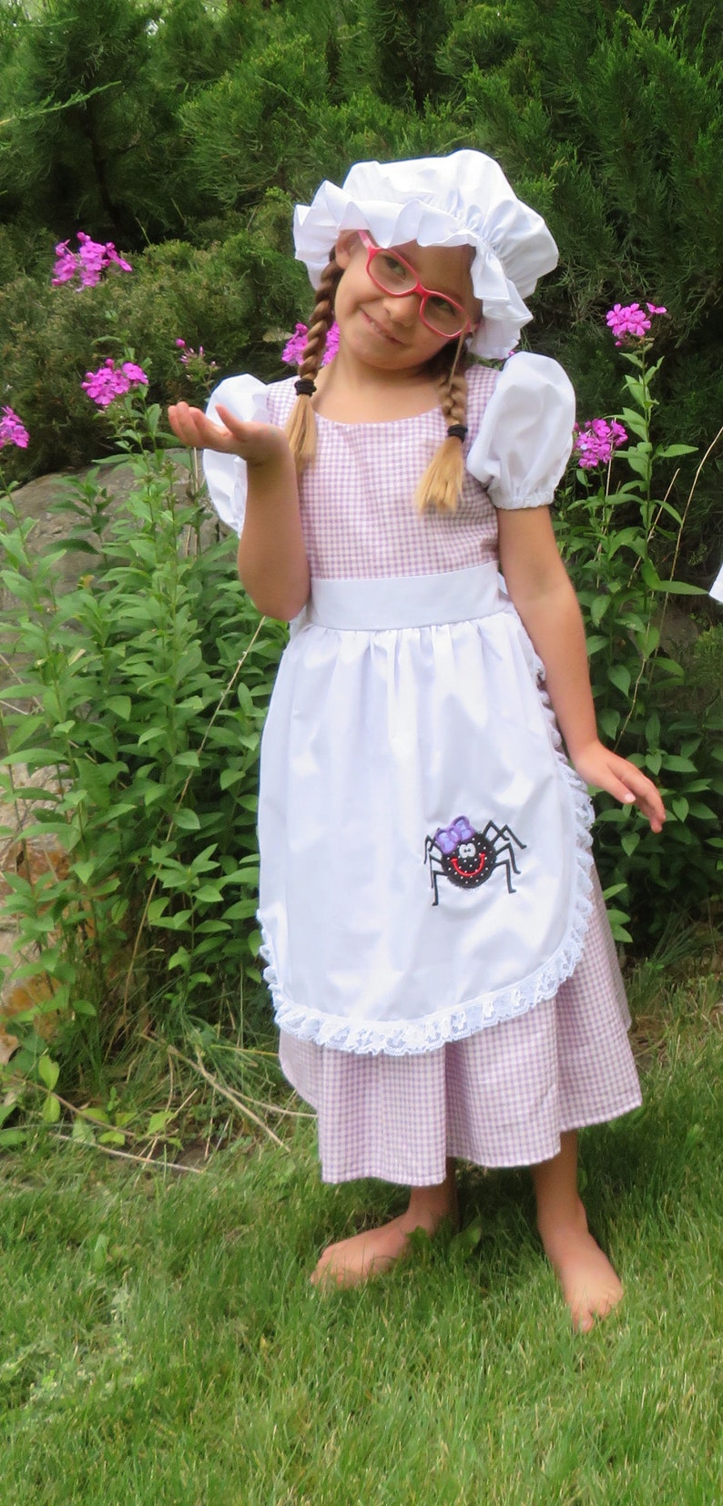 Little Miss Muffett Dress And Mop Cap Girls Costume New Fairy Etsy