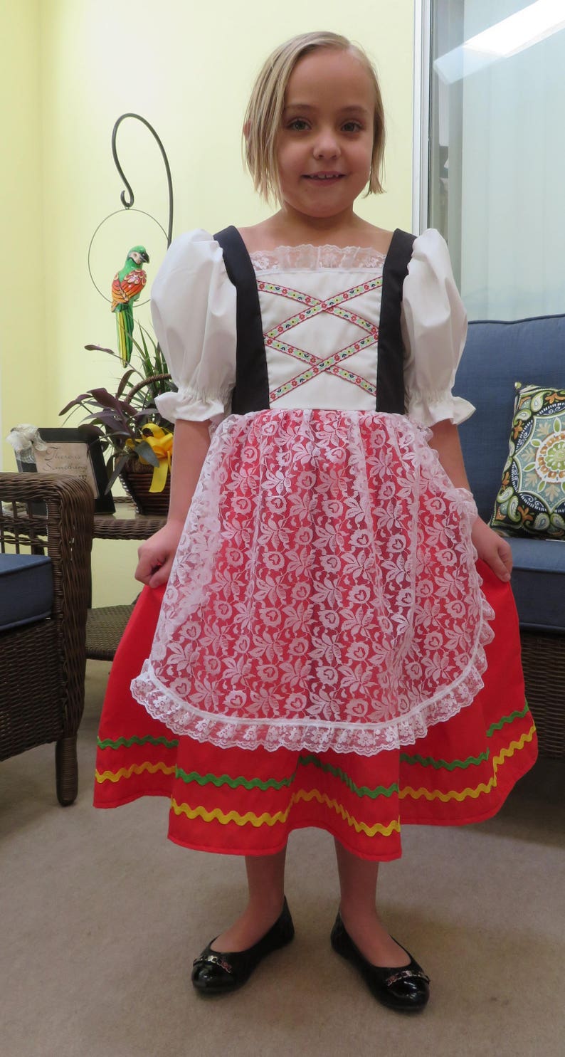 Girls Italian Traditional Folk Dress, Italy, International, Tarantella ...
