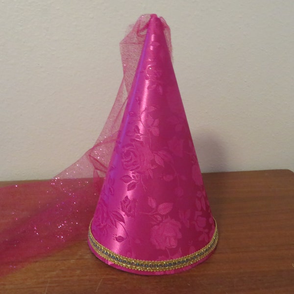 Pink Princess Cone Hat - Etsy