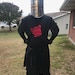 Black Knight Medieval Surcoat With Embroidered Red Boars Head ...