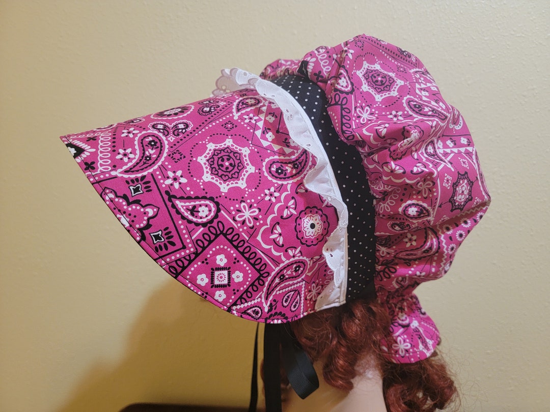 Pioneer Trek Bonnet, Wagon Train Reenactment, Prairie, Victorian, Civil ...