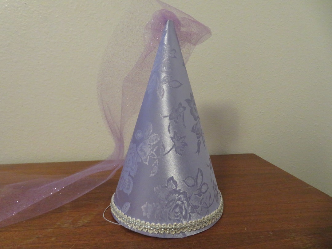 Lavender Brocade Princess Cone Hat, Medieval Headpiece, Renaissance Hat ...