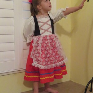 Girls Italian Traditional Folk Dress, Italy, International, Tarantella ...