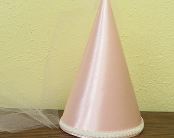 Light Blue Satin Brocade Deluxe Princess Medieval Cone Hat, Renaissance ...