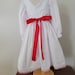 Girls Croatian National Folk Costume Dress, White and Red, Croatia ...