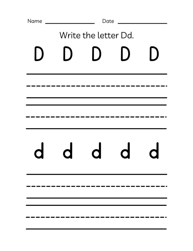 Preschool Homeschool Alphabet Worksheets - Digital Download - Etsy