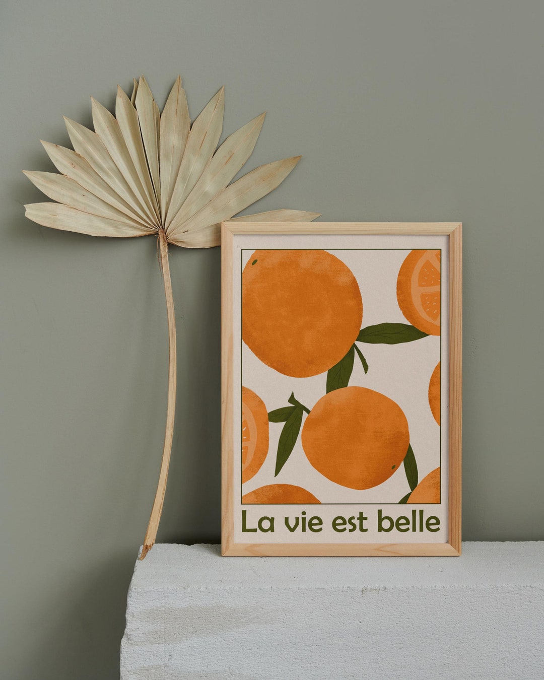 Oranges Art Print: 'la Vie Est Belle' Kitchen Wall Decor - Etsy