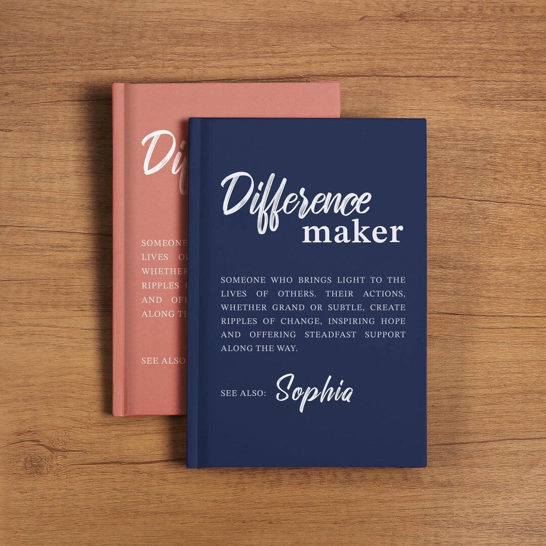 Personalized Difference Maker Journal Custom Difference Maker Gift ...