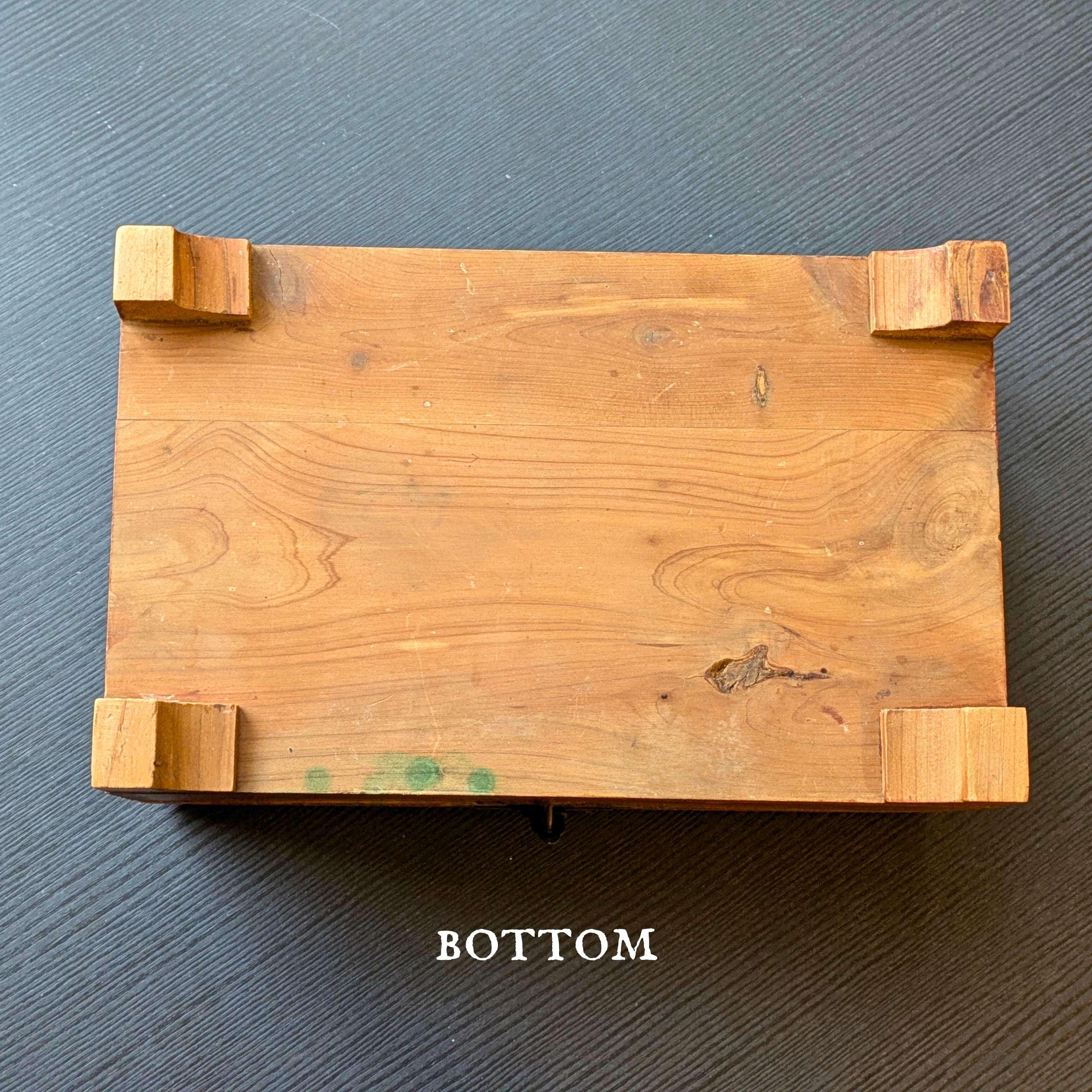 Vintage Castlecore Cedar Wood Box With Decorative Metal Hardware and ...