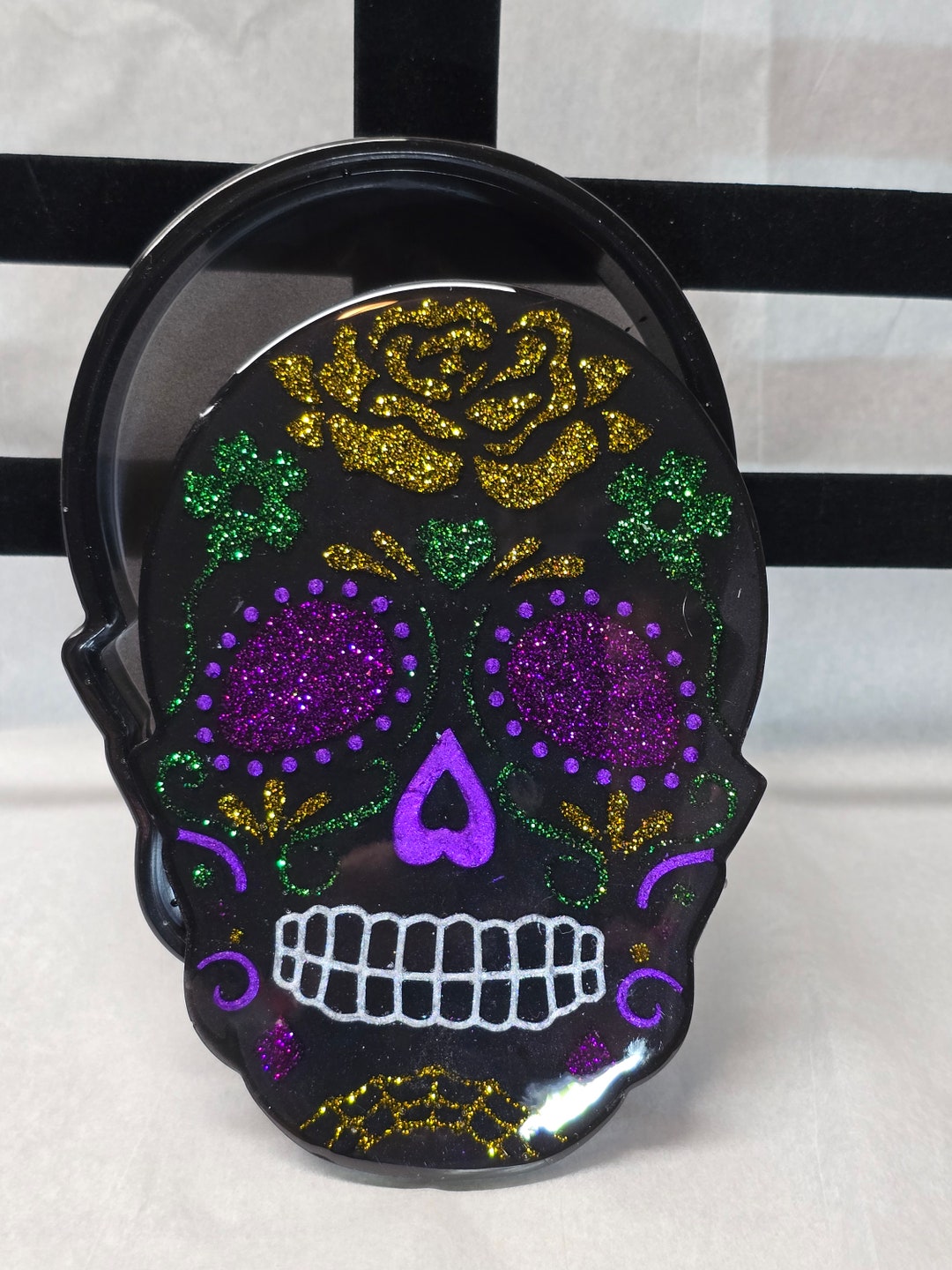 Mardi Gras Colors Sugar Skull Box - Etsy