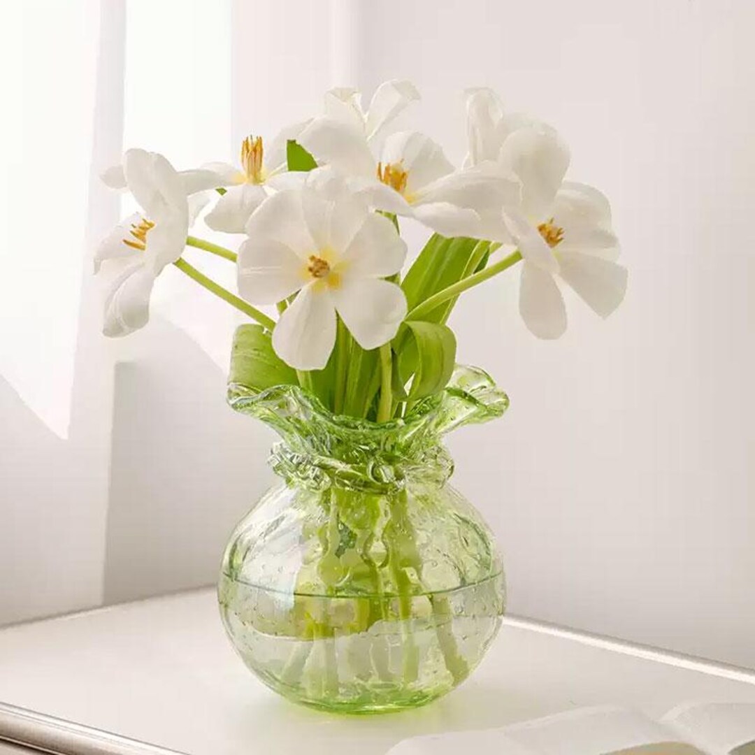 Handmade Glass Vaseglass Green Vasehome Decorationshome ...