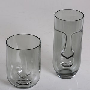 Creative Human Face Glass Vase Glass Hydroponic Flower Pot Home ...