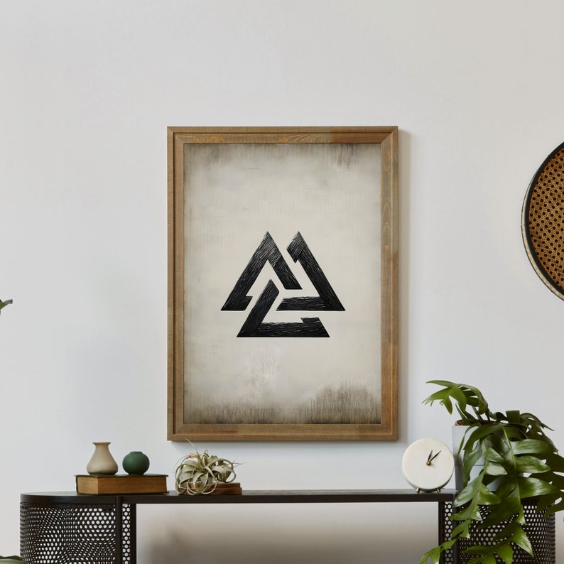 VALKNUT Poster the Three Triangles Norse Viking Symbol Printable Viking ...