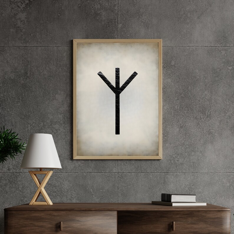 ALGIZ RUNE Poster Viking Rune Printable Viking Wall Art Poster Print ...