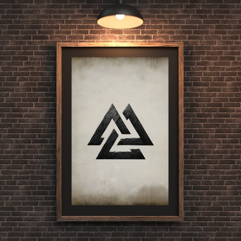 VALKNUT Poster the Three Triangles Norse Viking Symbol Printable Viking ...