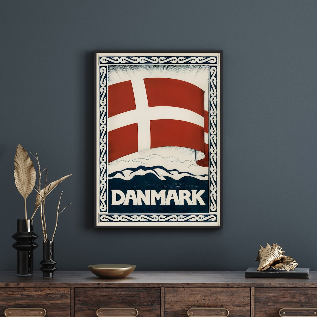 DANMARK Vintage Poster Printable Scandinavian Wall Art Poster Print ...