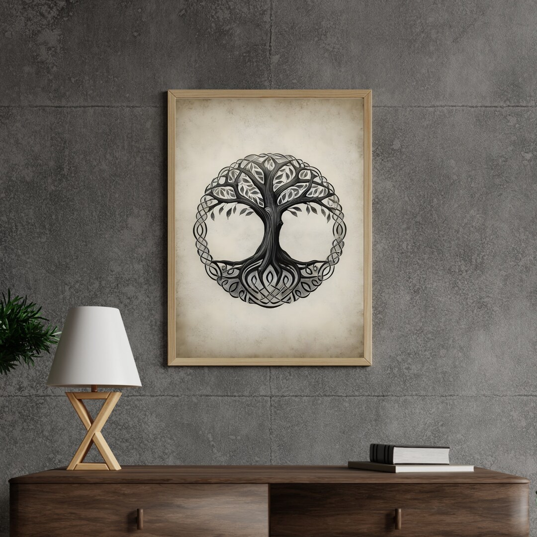 YGGDRASIL Poster the Tree of Life Norse Viking Symbol Printable Viking ...