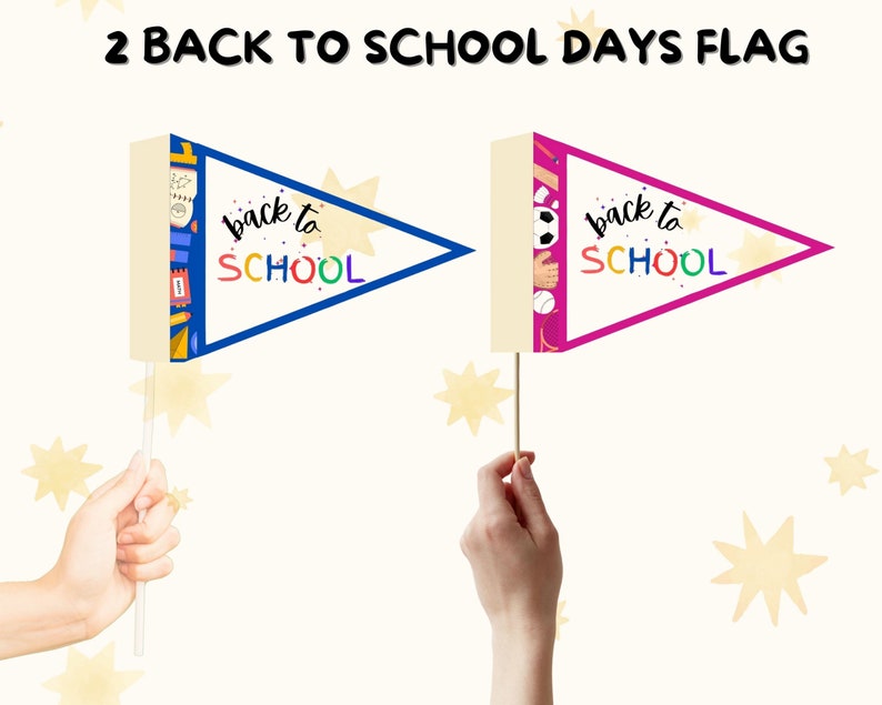 School Pennant Flag Banner First Day of School Flag Back to School Flag ...