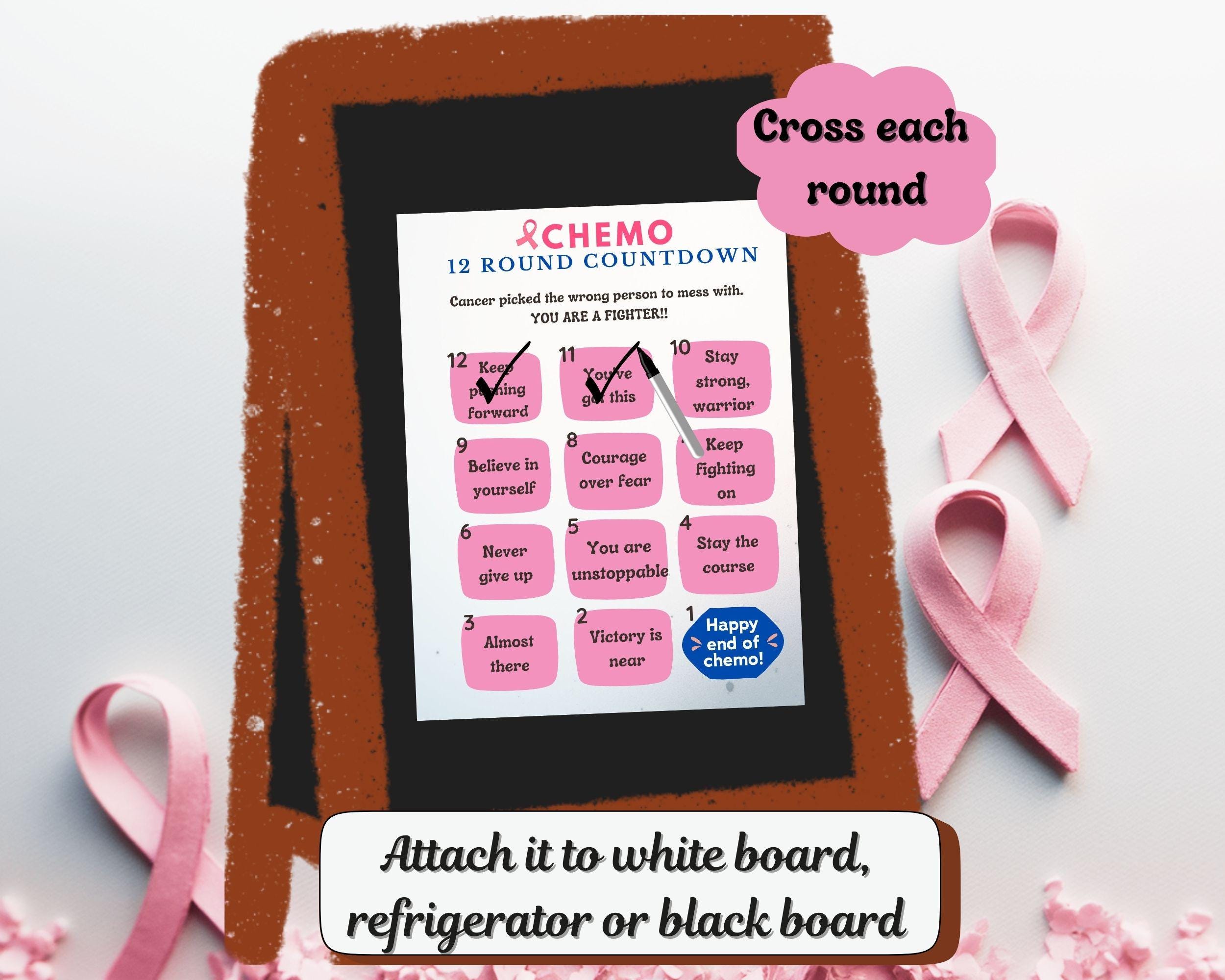 Chemo Treatment Tracker Printable 12 Round Countdown Chemotherapy ...