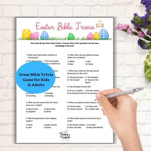 Easter Trivia Easter Bible Game Bible Trivia Games Church Bible Games ...