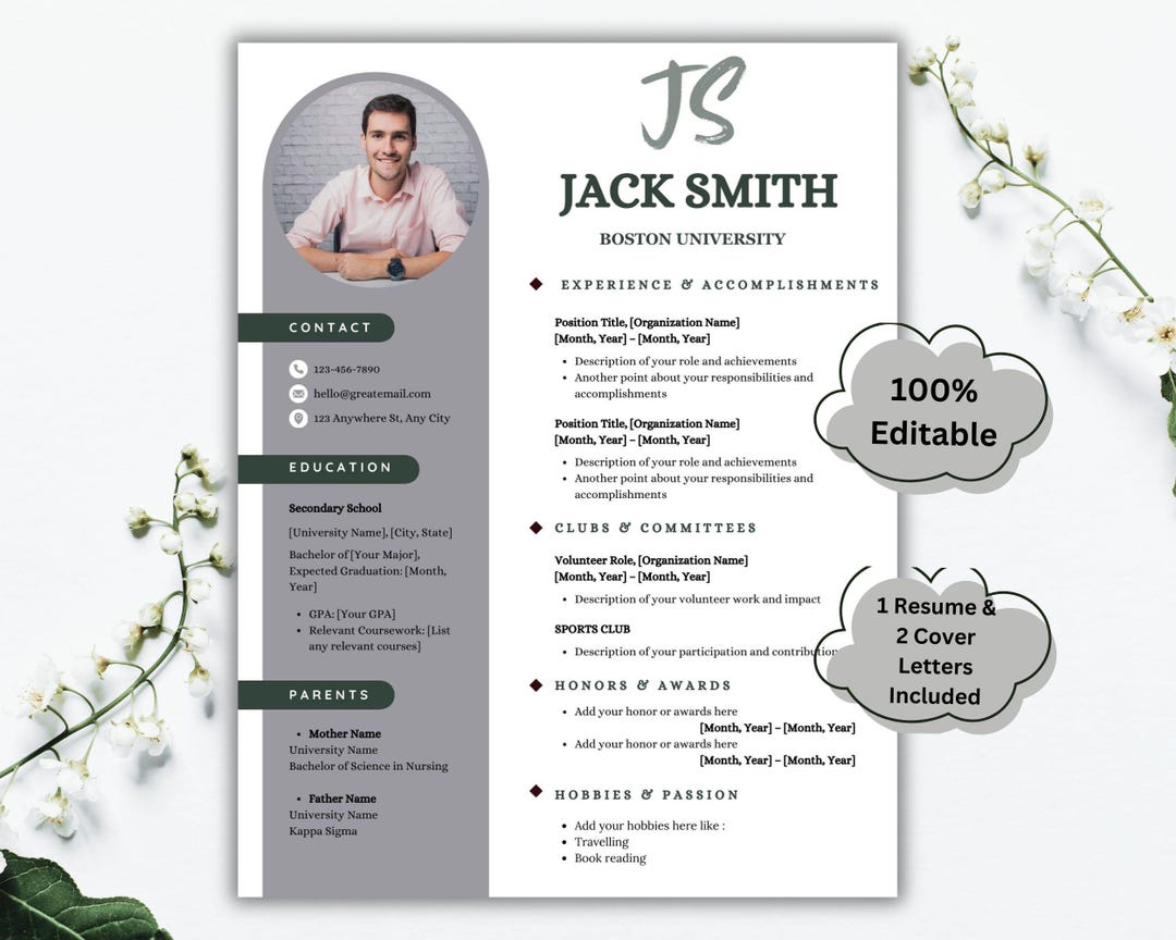 Fraternity Resume Template Canva Fraternity Rush Resume Fraternity ...