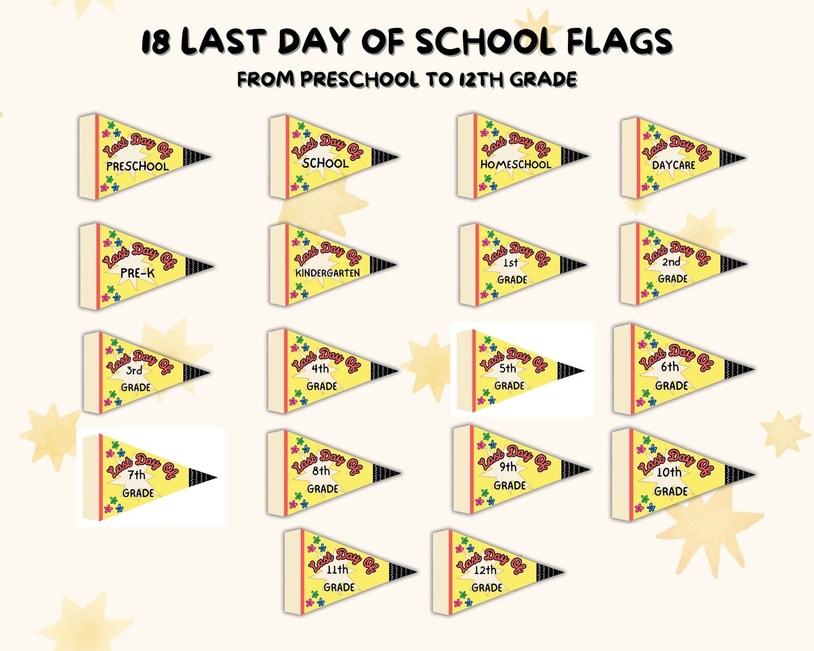 School Pennant Flag Banner First Day of School Flag Back to School Flag ...
