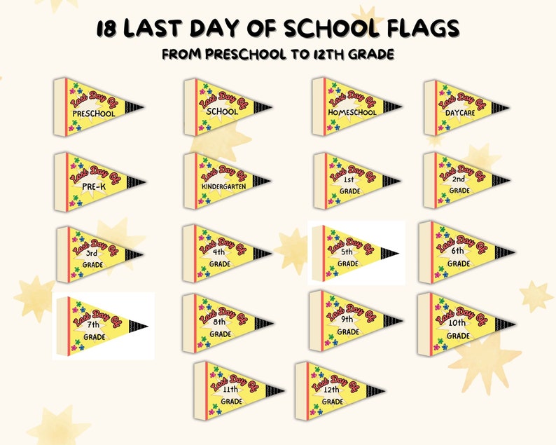 School Pennant Flag Banner First Day of School Flag Back to School Flag ...