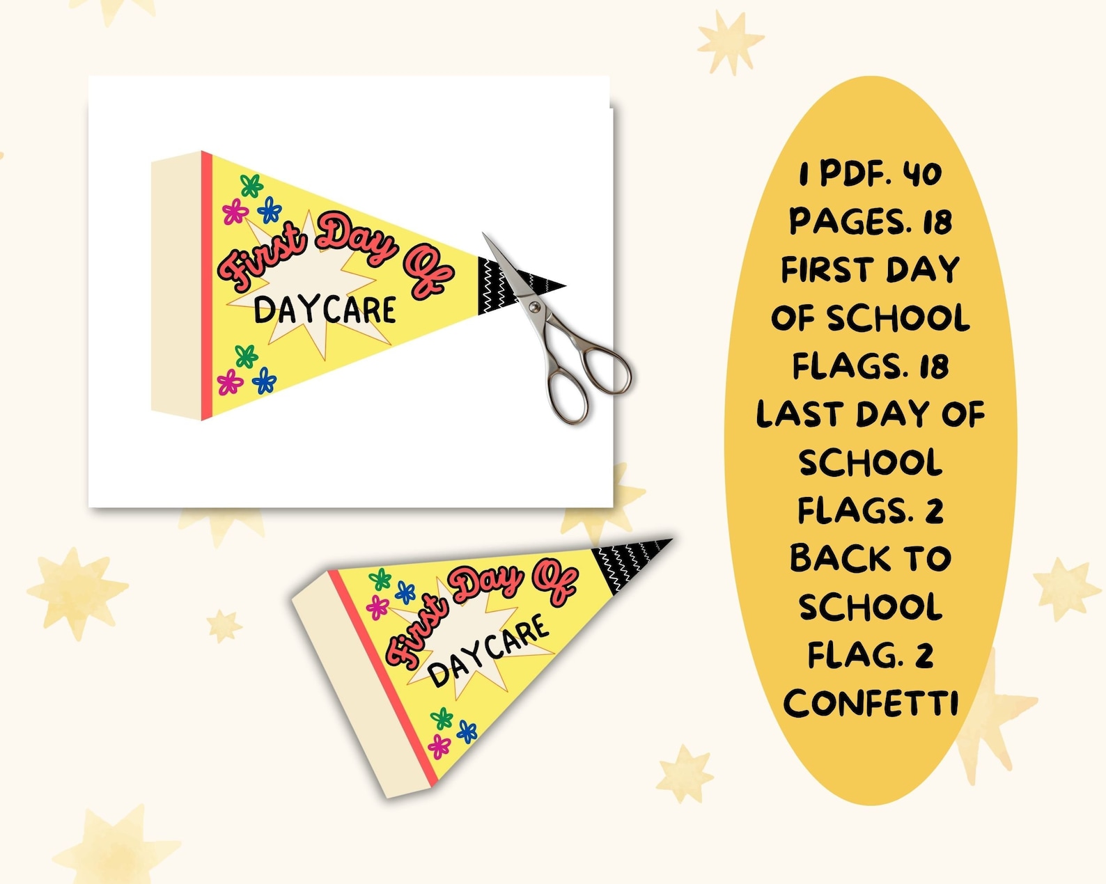 School Pennant Flag Banner First Day of School Flag Back to School Flag ...
