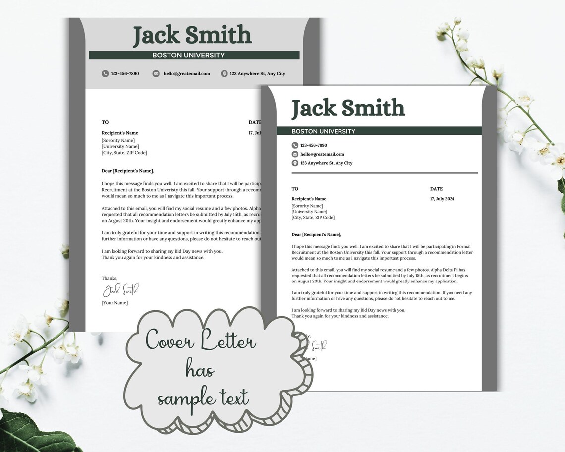 Fraternity Resume Template Canva Fraternity Rush Resume Fraternity ...