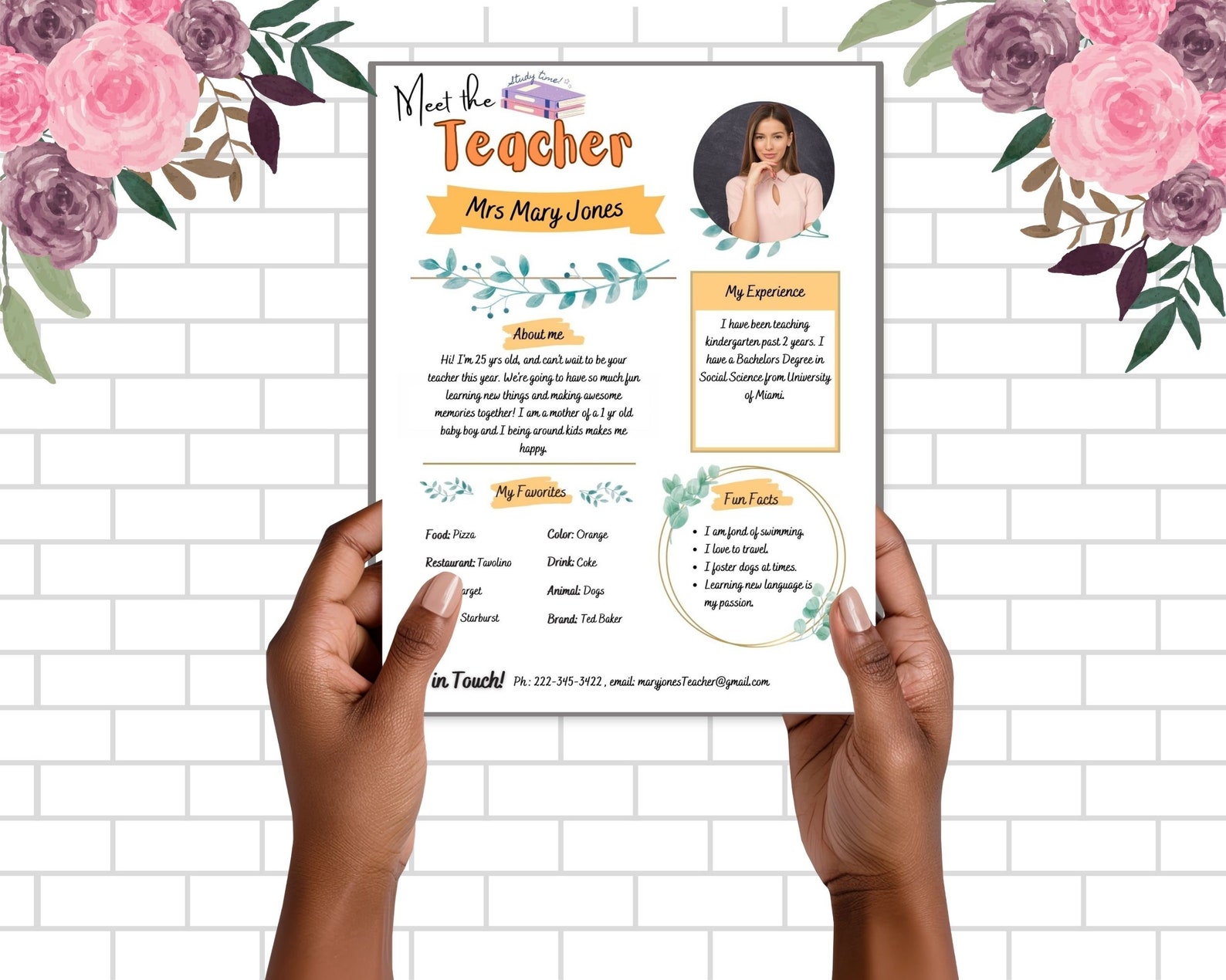 Editable Meet the Teacher | Meet the Teacher Printable | Meet the ...