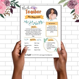 Editable Meet the Teacher | Meet the Teacher Printable | Meet the ...