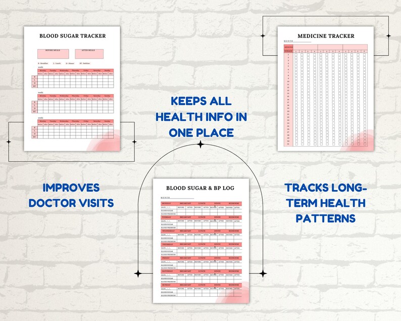 Diabetes Blood Sugar Tracker Printable Diabetes Log Sheet Glucose ...