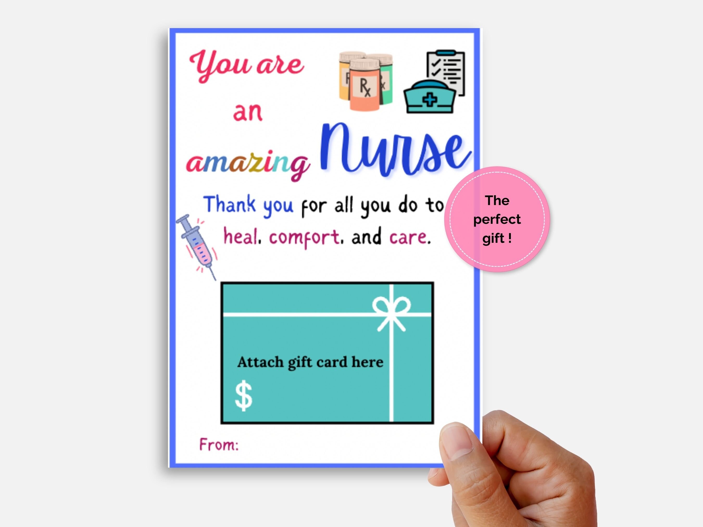Nurse Appreciation Gift-card Holder, Printable Gift for Nurse, Nurse ...