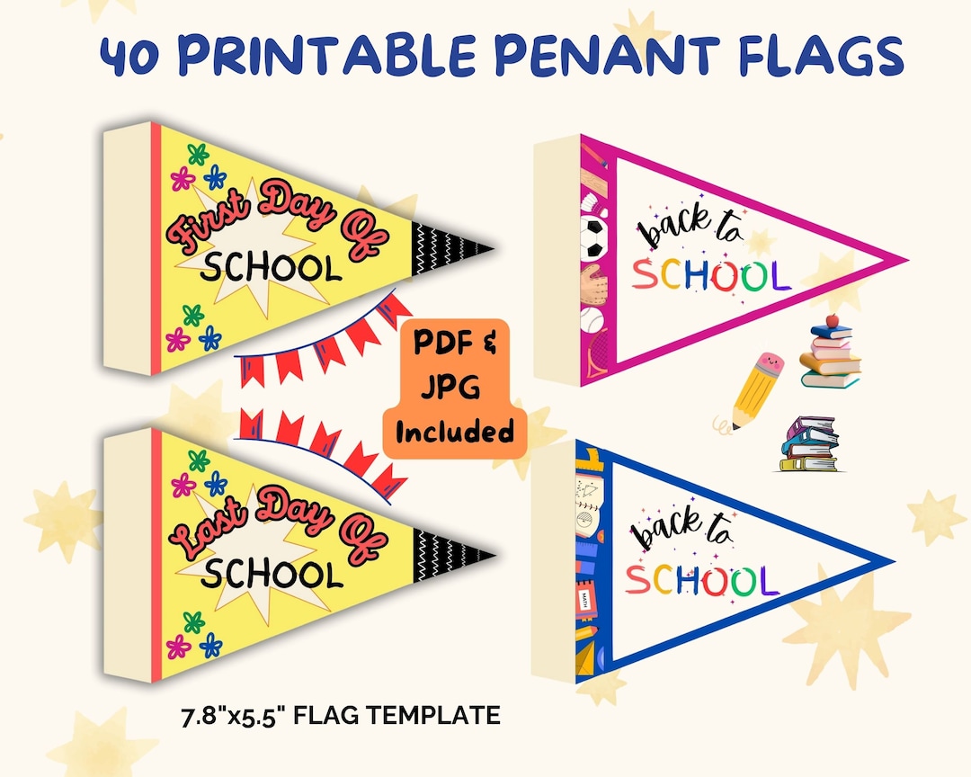 First Day of School Flag , 2024-2025 First Day of School Flag , Last ...