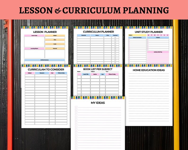 Printable Homeschool Planner Bundle Daily Weekly Monthly Lesson ...