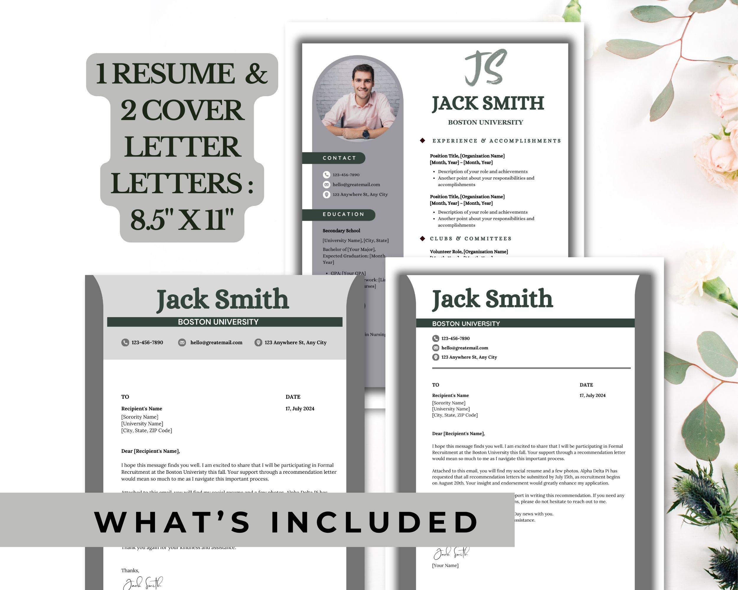 Fraternity Resume Template Canva Fraternity Rush Resume Fraternity ...
