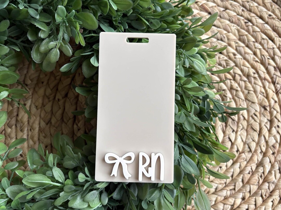 Acrylic Nurse Badge Buddy: Custom RN ID Tag - Etsy