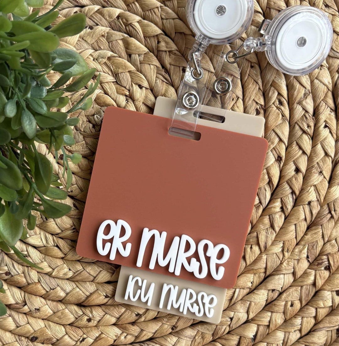 Custom Acrylic Badge Buddy: RN, Pharmacist, Nurse - Etsy