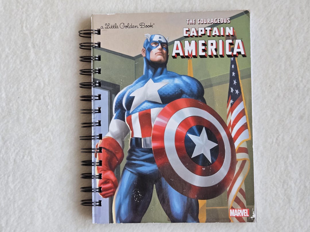 Marvel's the Courageous Captain America Little Golden Book Journal With ...