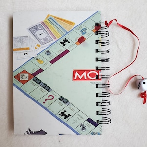 Recycled Monopoly Game Board Spiral Bound Journal Upcycled - Etsy