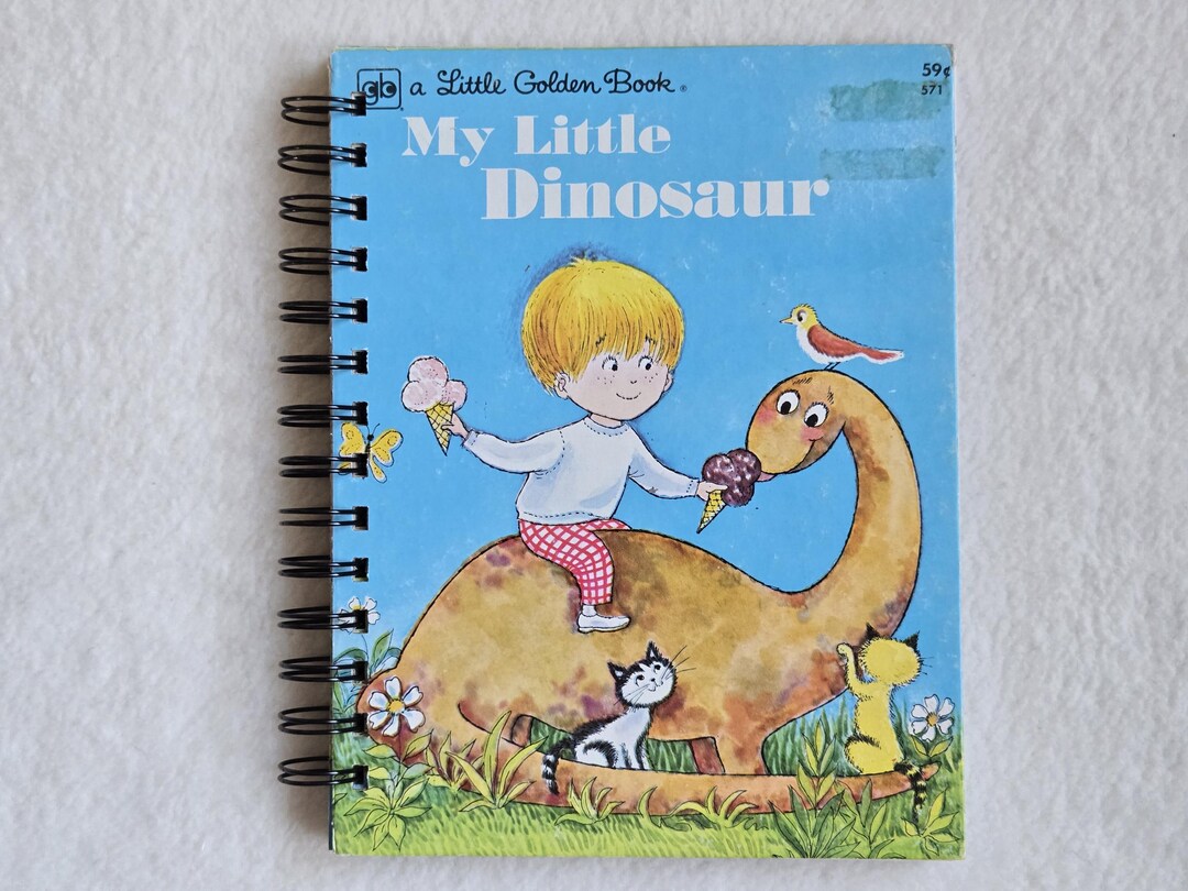 My Little Dinosaur Little Golden Book Journal With Story Spiral Bound ...