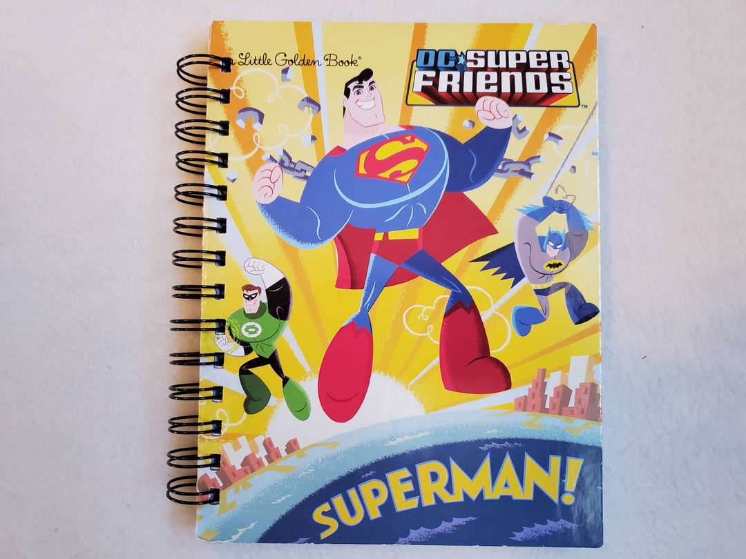 DC Super Friends Superman Little Golden Book Journal With - Etsy